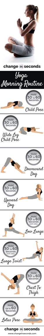 Morning Yoga Routine For Beginners Chart (Download PDF) - Popular Health