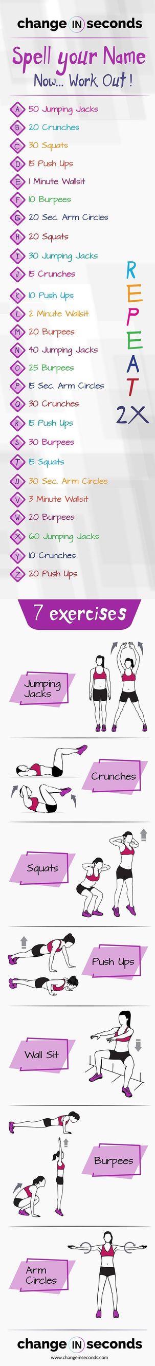 Spell Your Name Workout Challenge, Its Awesome! (Videos, PDF) - Popular ...